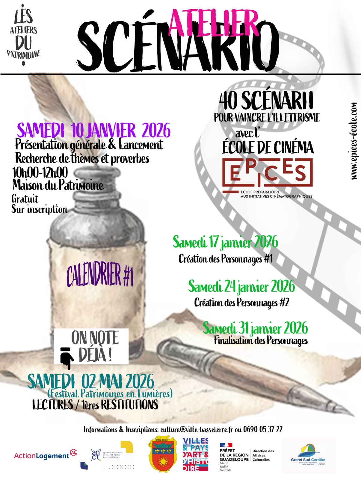 Les Ateliers du Cinéma ! Samedi 20 janvier 2026 – 10h00 à 12h00 - Site ...